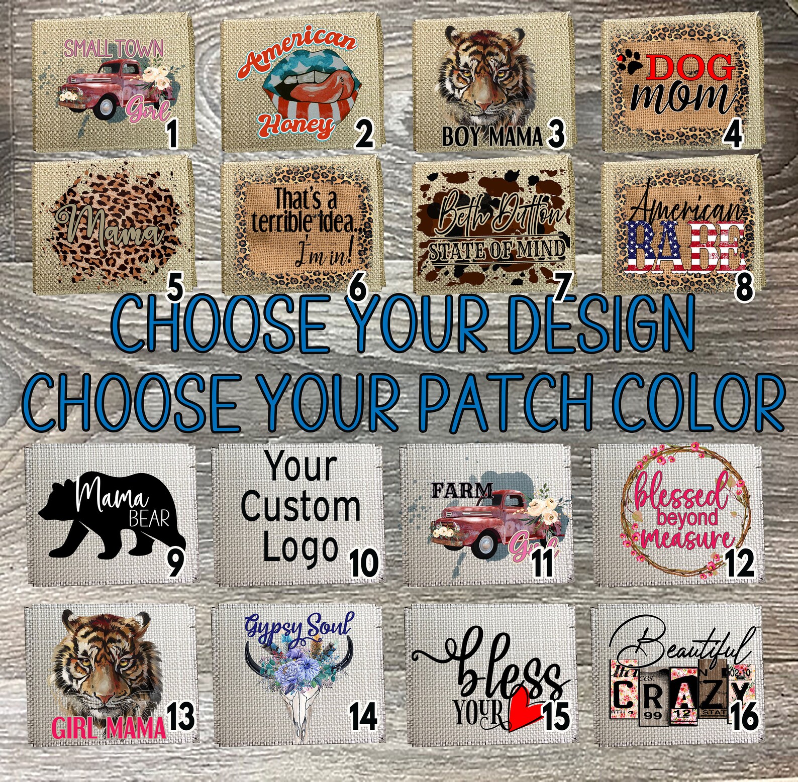 Hat Patch | 4x3 | Hat Patches | Raggedy Patches | Raggedy Edge Patches ...