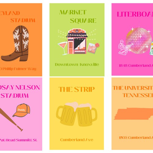 UTK College Prints Pack - Etsy