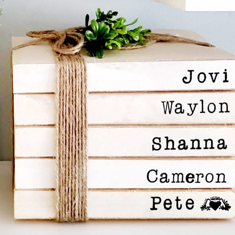 Wedding Custom Bookstack - Etsy