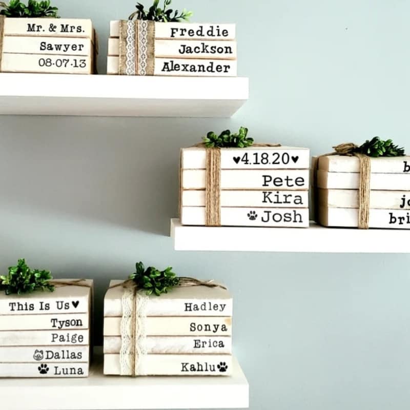 Stacked Books - Etsy