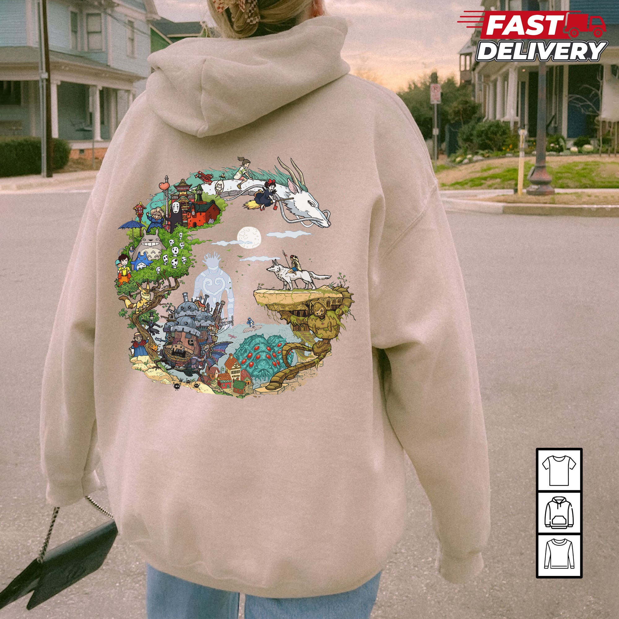 Ghibli Characters Shirt, Studio Ghibli Shirt, Japanese Anime Lovers ...