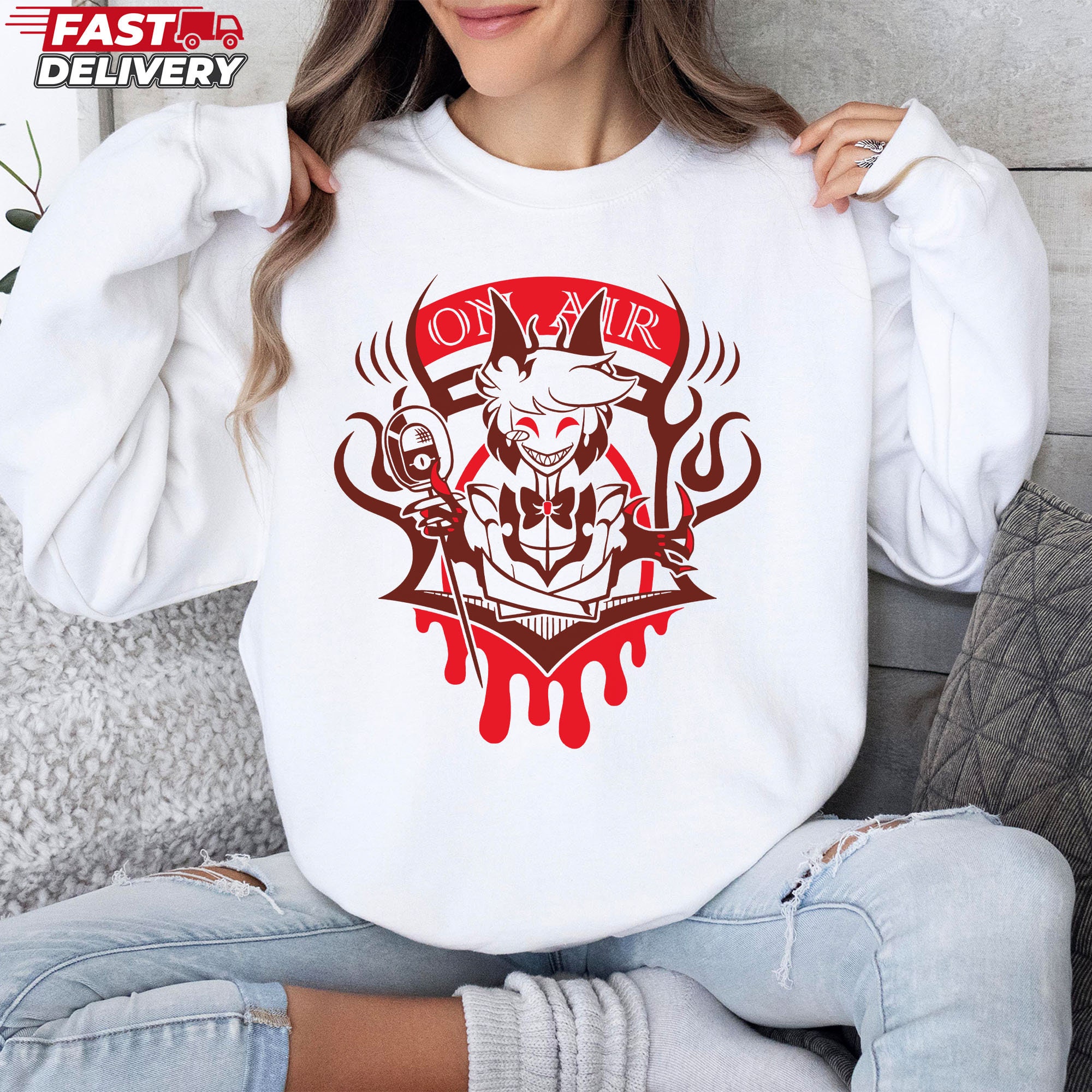 Alastor on Air T-shirt, Hazbin Hotel Shirt, Hazbin Hotel Characters ...