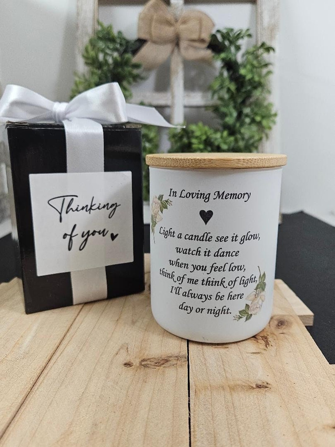 Sympathy Candle Gift Memorial Candle Condolence Gift in Loving Memory ...