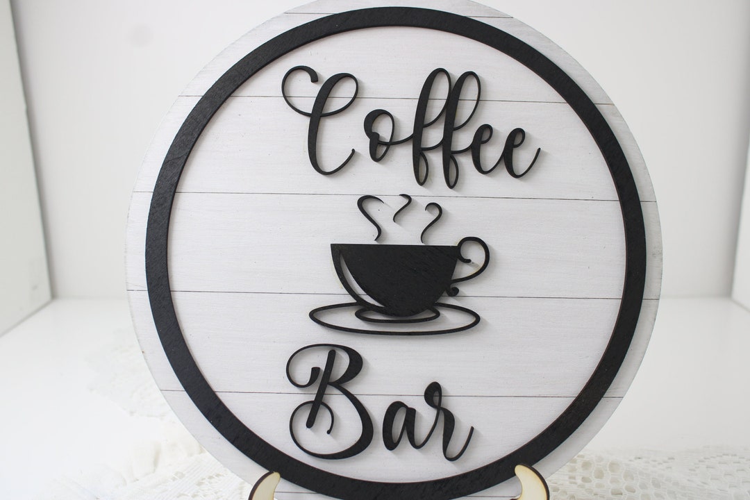 Coffee Bar Sign Home Decor Kitchen Sign Coffee Bar - Etsy