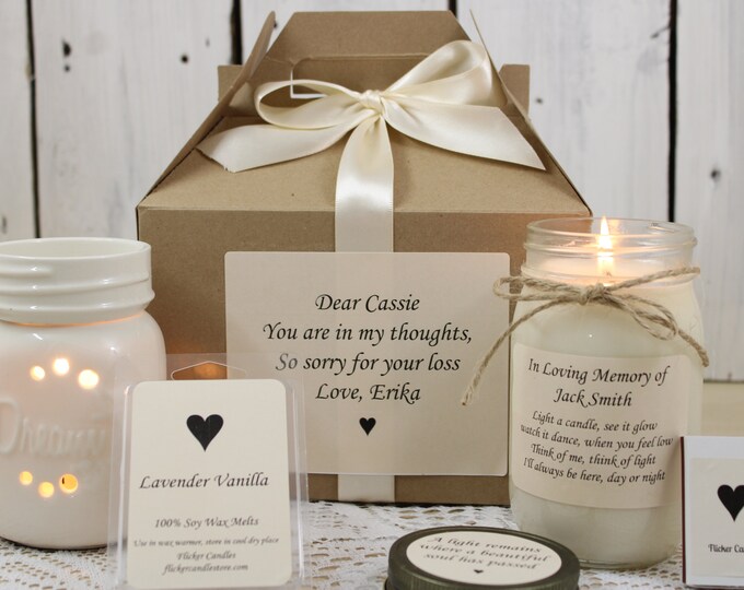 Sympathy Gifts Sympathy Candle Gift Set Memorial Candle Condolence Gift ...