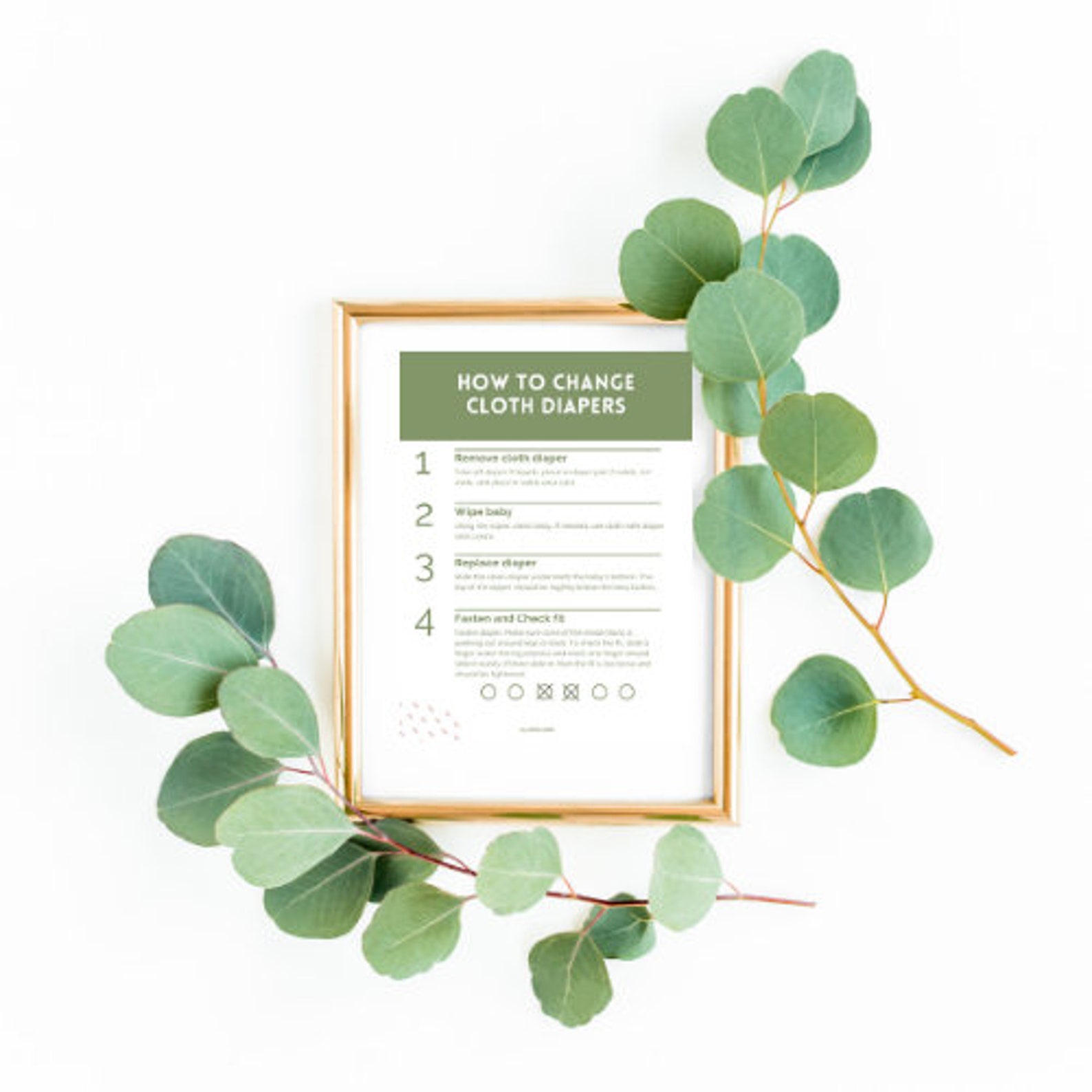 Editable Canva Template Cloth Diaper Sign - How to Change Cloth Diaper ...