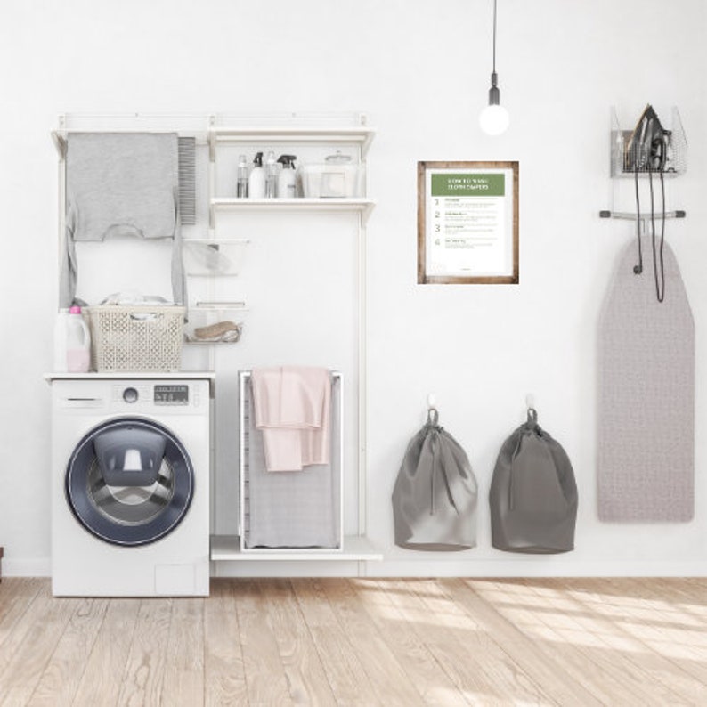 Editable Canva Template Cloth Diaper Sign - How to Change Cloth Diaper ...