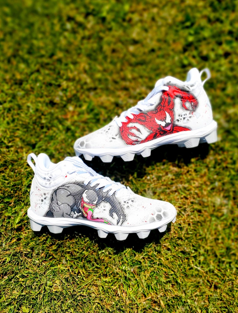 Custom Comic Villain Hand Painted Cleats - Etsy