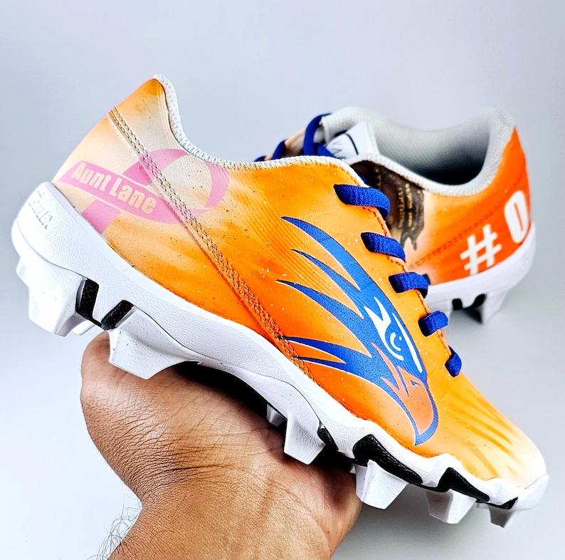 Custom Portrait Themed Hand Painted Cleats - Etsy