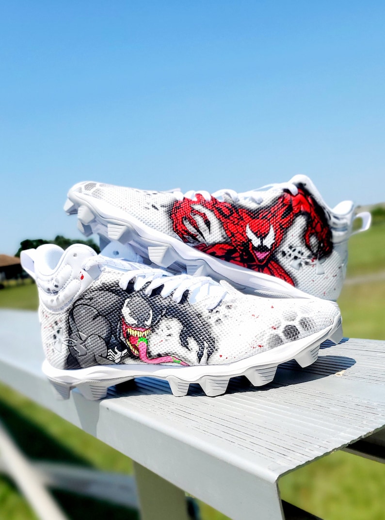 Custom Comic Villain Hand Painted Cleats - Etsy