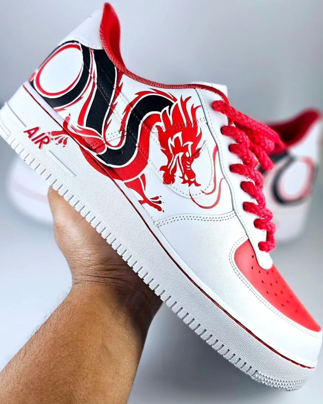 Custom Red Dragon Nike Air Force 1 - Etsy