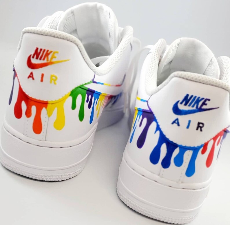 Rainbow Drip Custom Nike Air Force 1 - Etsy