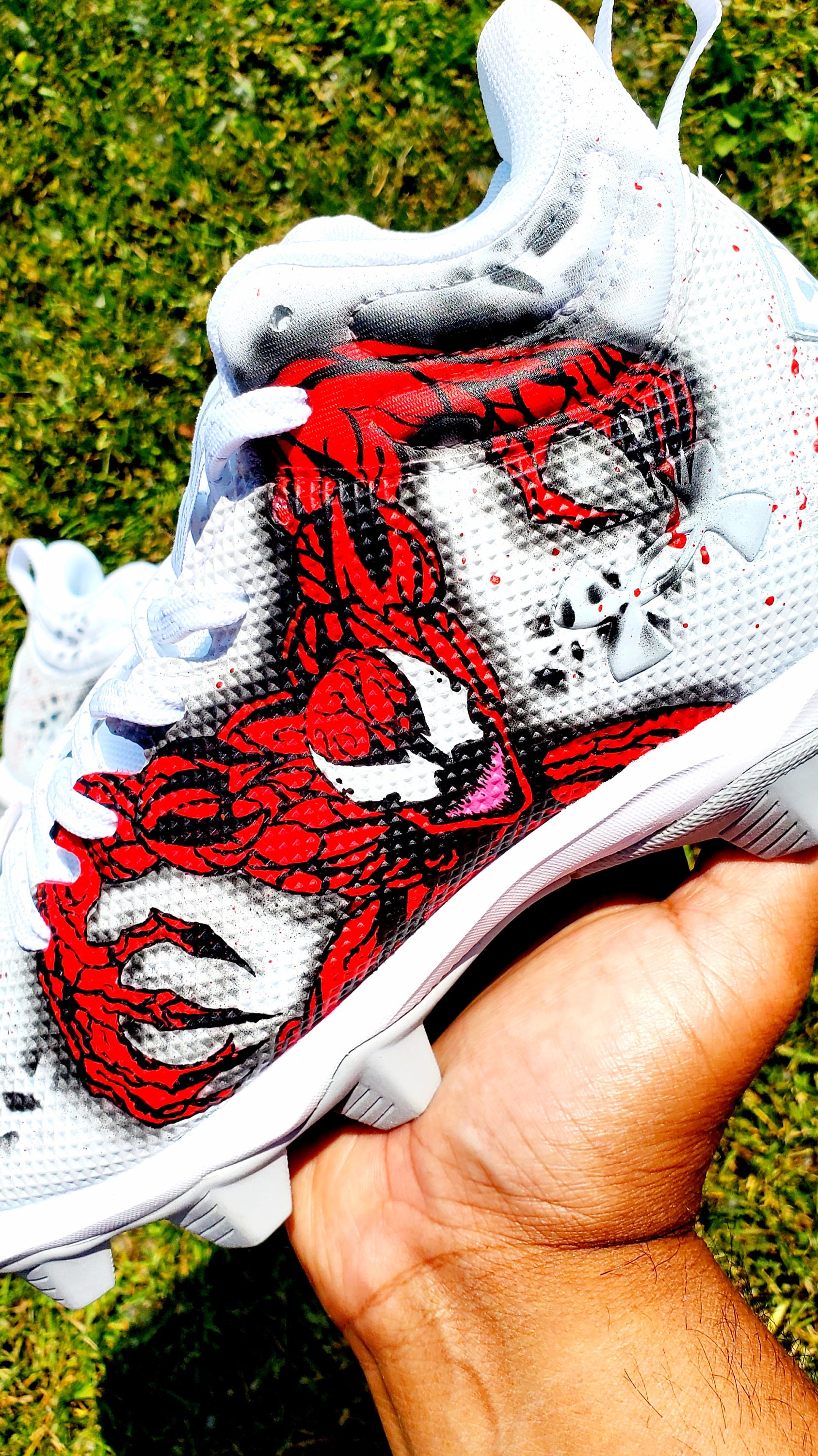 Custom Comic Villain Hand Painted Cleats - Etsy