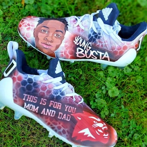 Custom Hand Painted Cleats - Etsy