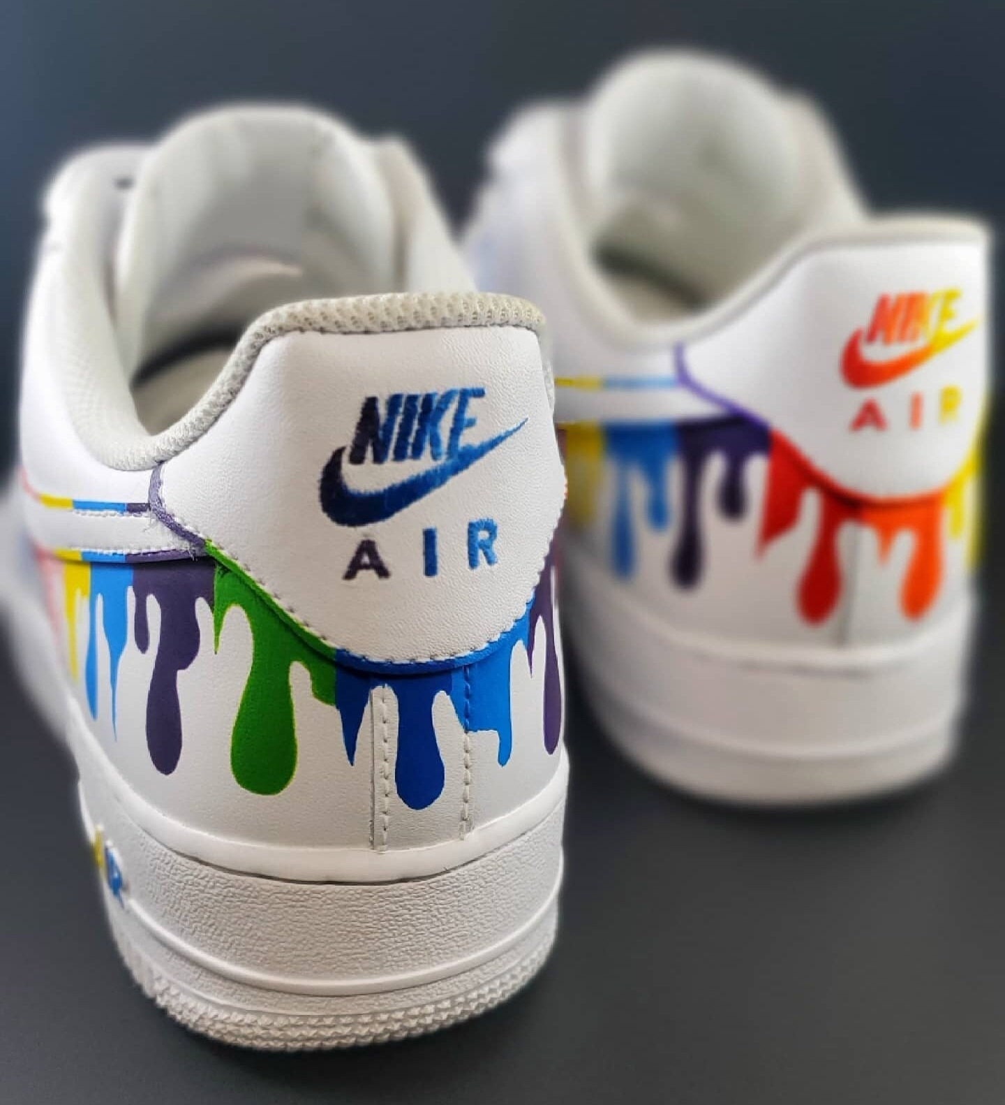Rainbow Drip Custom Nike Air Force 1 - Etsy