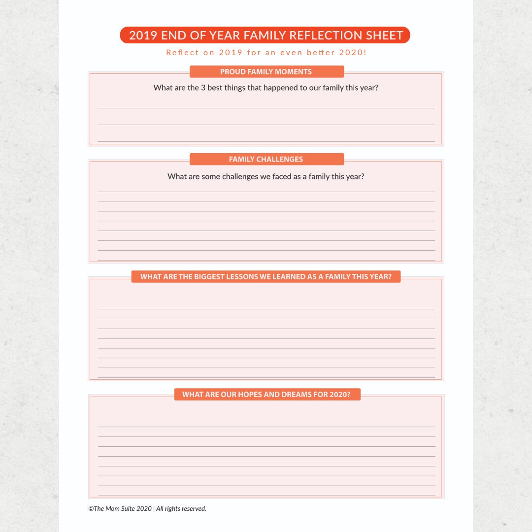 Family Goals 2020, Family Goal Template, Family Goal Setting Worksheet ...