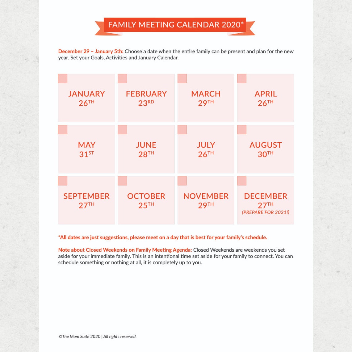 Family Goals 2020, Family Goal Template, Family Goal Setting Worksheet ...