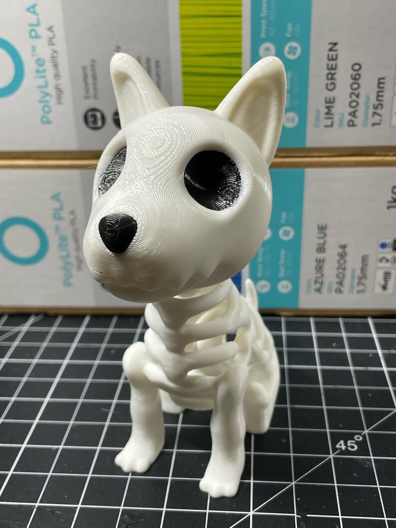 Cute 3d Printed Skeleton Dog Halloween Decor Multiple Sizes Available ...