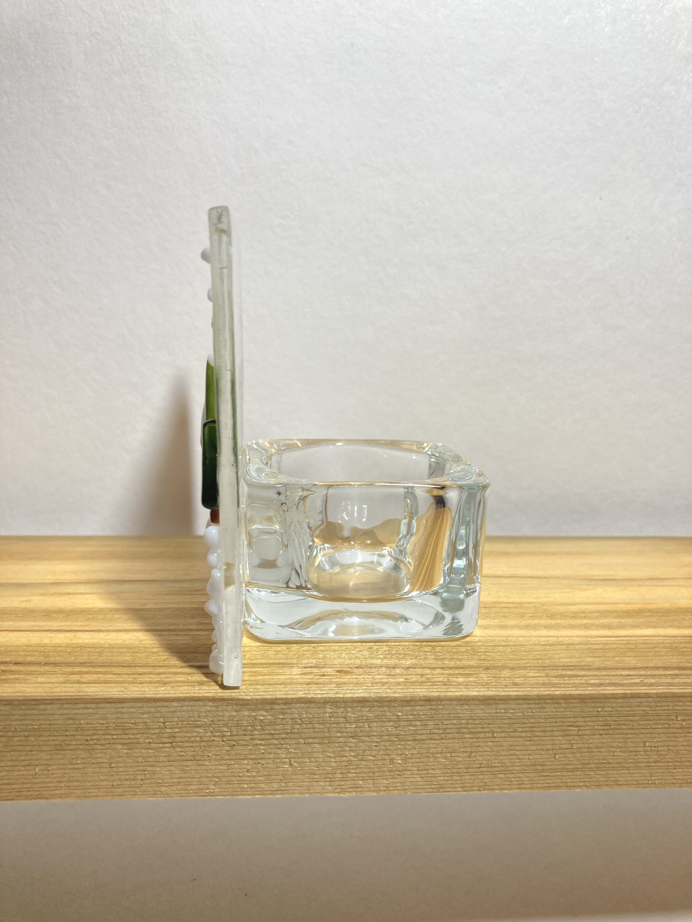 Fused glass Christmas tea light candle holder screen panel | Etsy