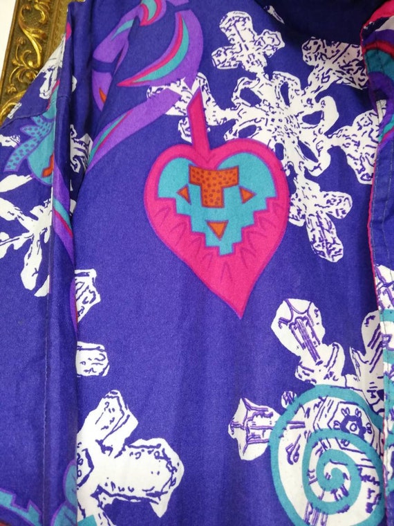 XL Vintage Track Jacket with Crazy Pattern, Retro Lig… - Gem