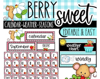 Kids Calendar and Weather Chart as a Montessori Materials or - Etsy