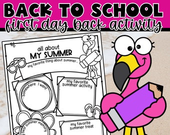 All About My Summer Flip Book for Kids Back to School Printable ...