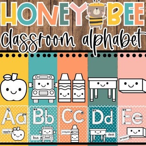 Alphabet Posters, Flashcards, Writing Guides | Boho Bee Modern ...