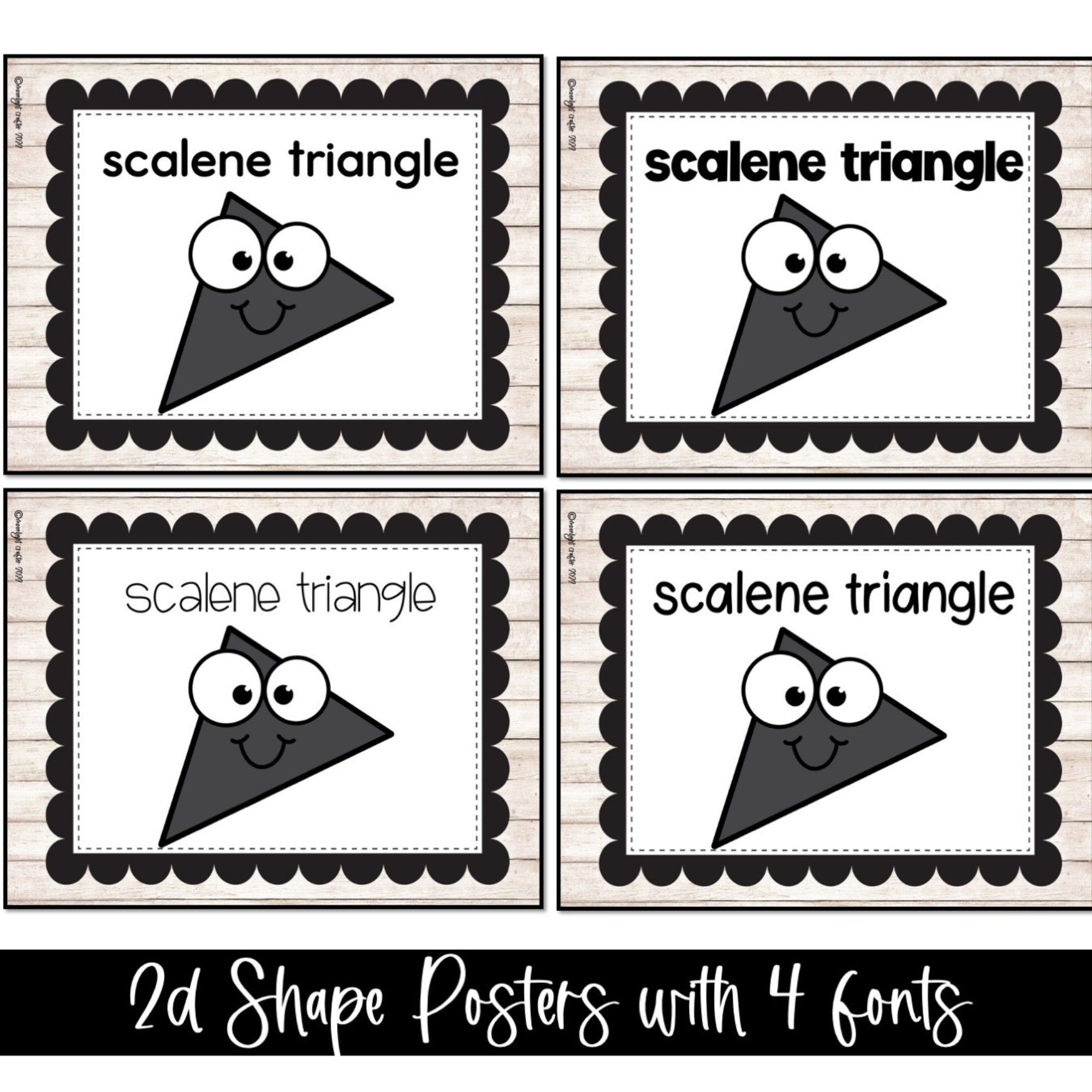 Watercolor Succulents | 2D Shape Posters With 30 Shapes - Etsy