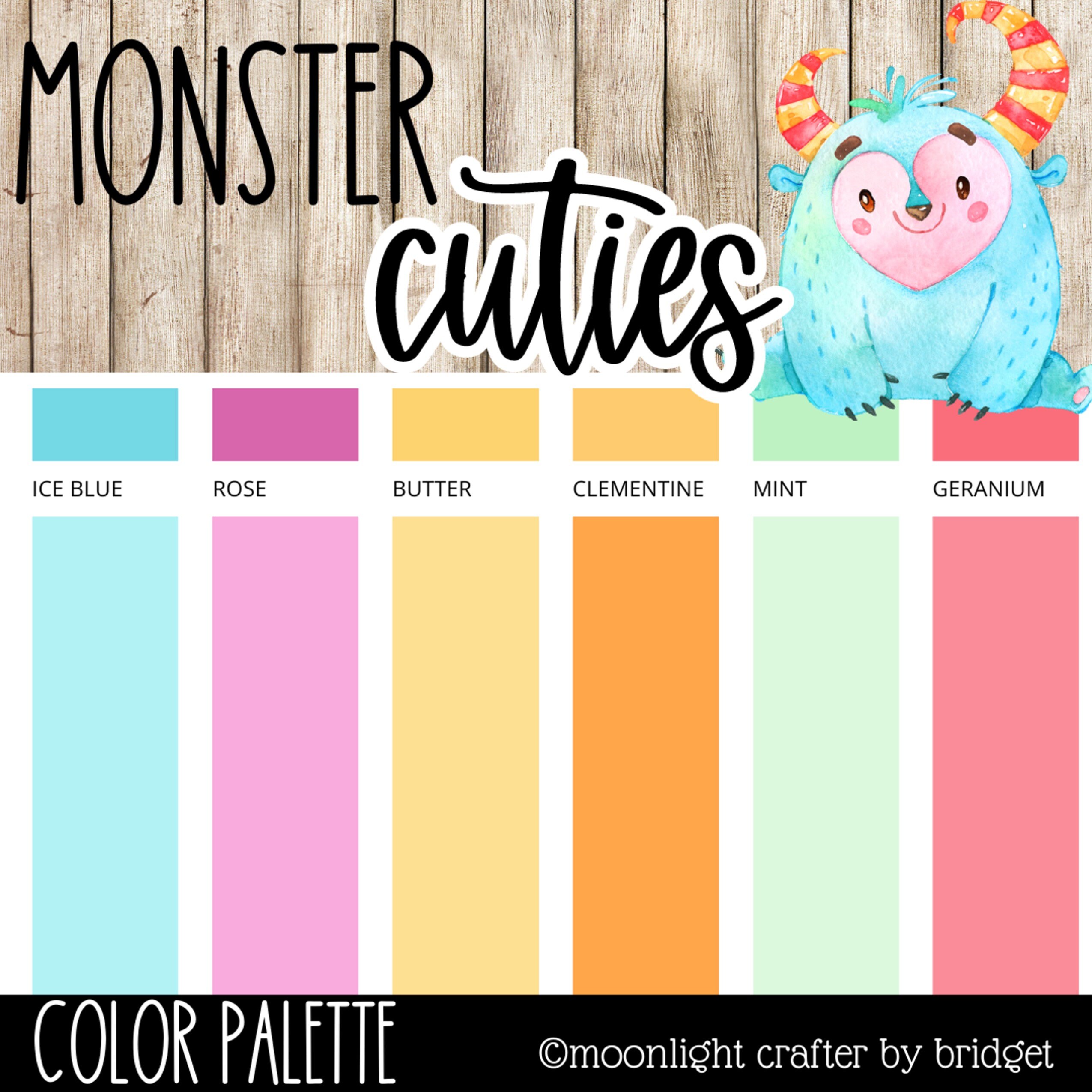 Monster Cuties Color Posters - Etsy