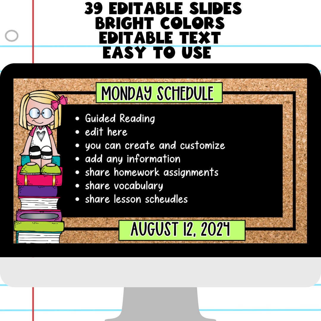 Daily Slides | Slide Templates | EDITABLE in CANVA and Google - Etsy