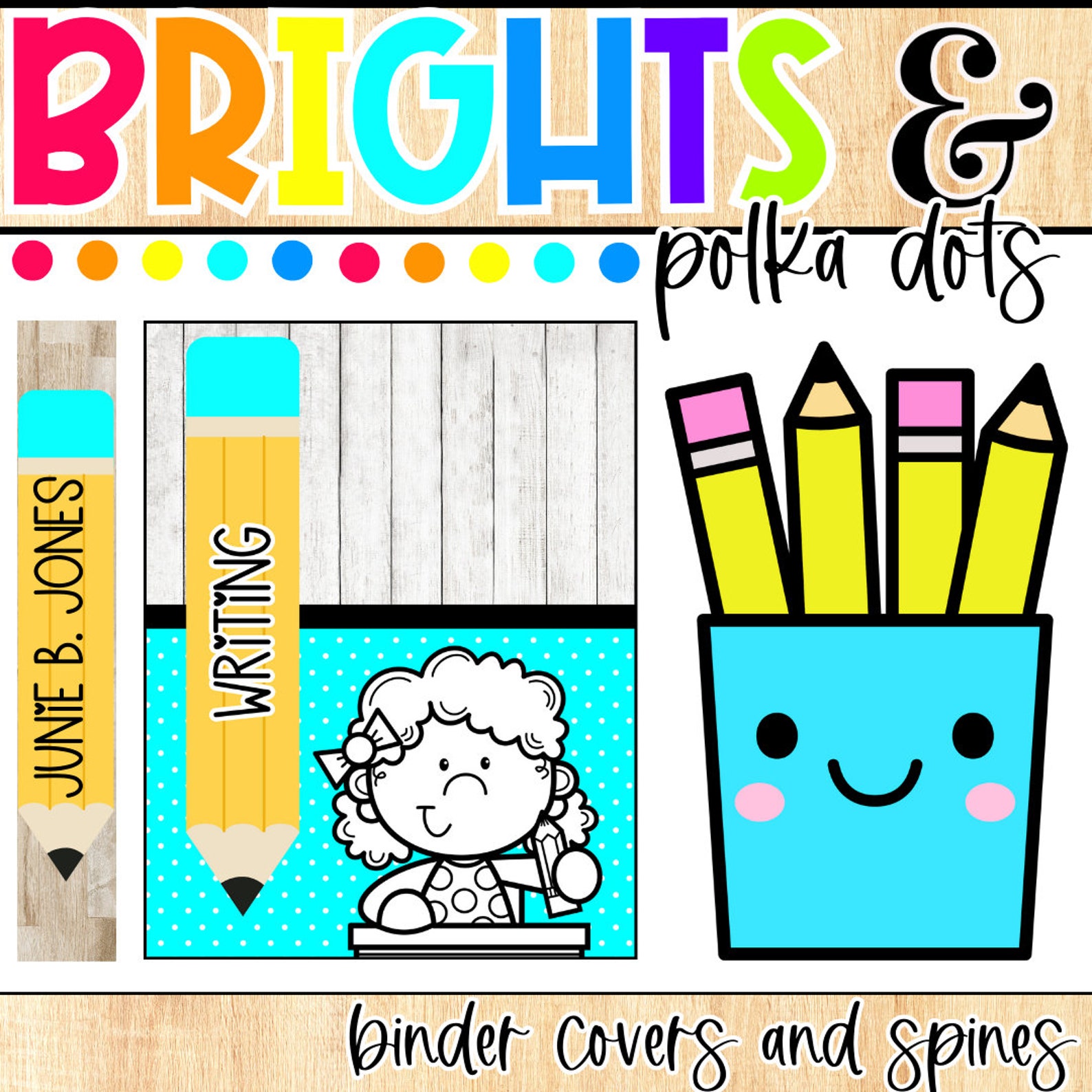 BRIGHT Polka Dot EDITABLE Classroom Decor BUNDLE: 450 Pages of ...