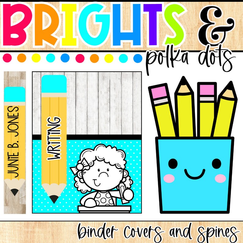 BRIGHT Polka Dot EDITABLE Classroom Decor BUNDLE: 450 Pages of ...