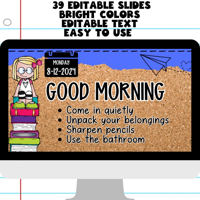 Daily Slides | Slide Templates | EDITABLE in CANVA and Google - Etsy