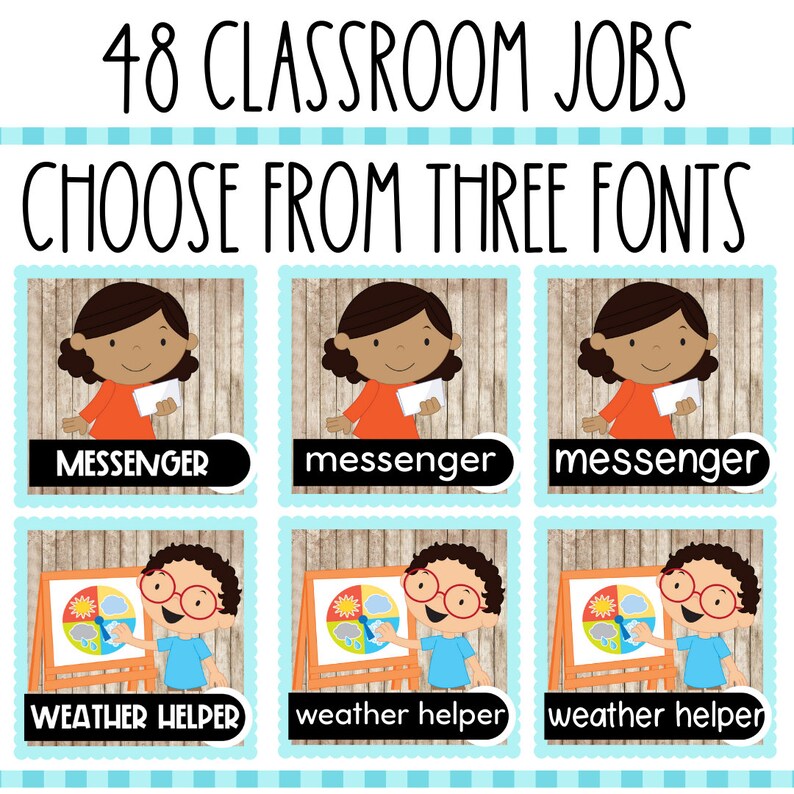 Monster Cuties Classroom Helpers/job Chart With EDITABLE Name Cards ...