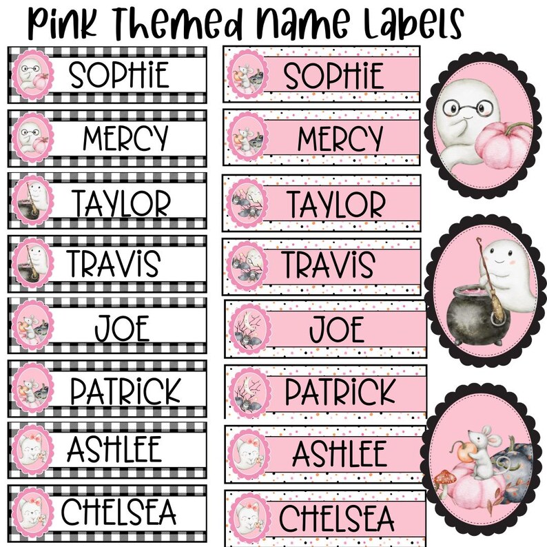 Editable Name Tags for School, Halloween Name Tags, Cubby Tags, Locker ...