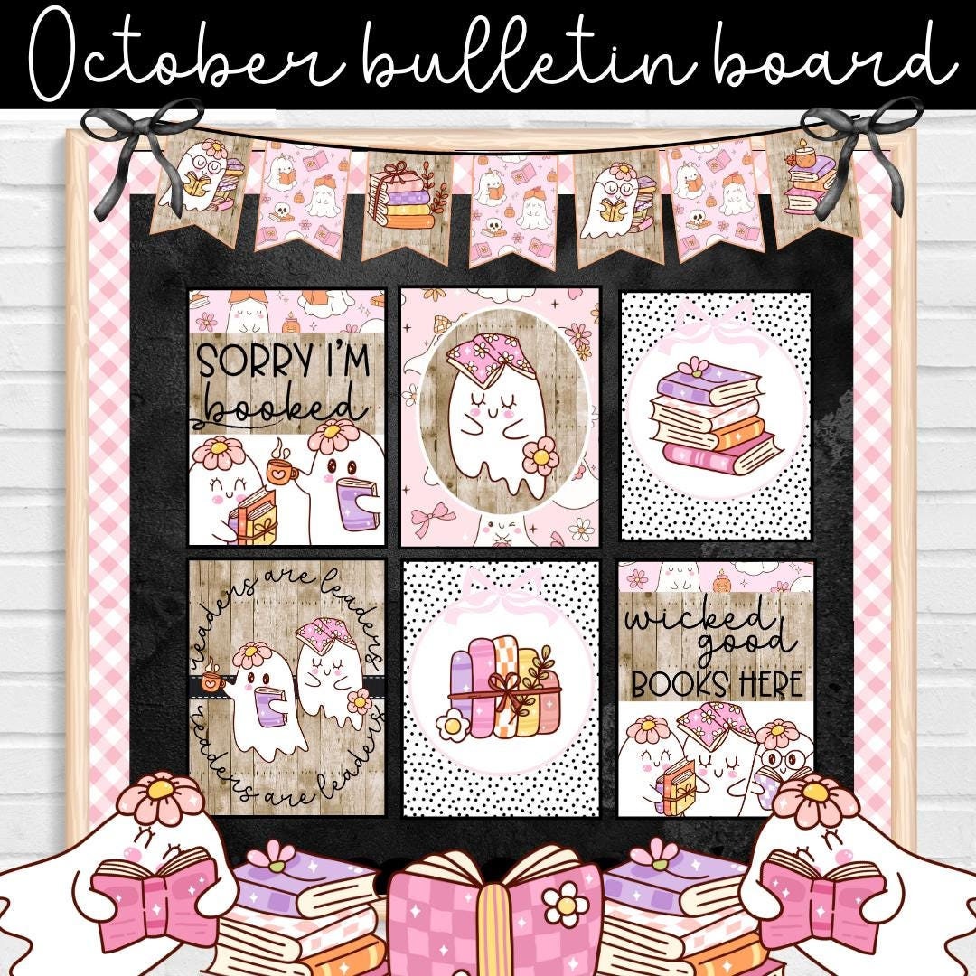 Pink Halloween Bulletin Board Set | Borders and Banners | Halloween ...