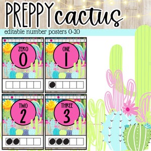 Cute Cactus Classroom Decor BUNDLE | Calm Classroom | Class Theme Easy ...