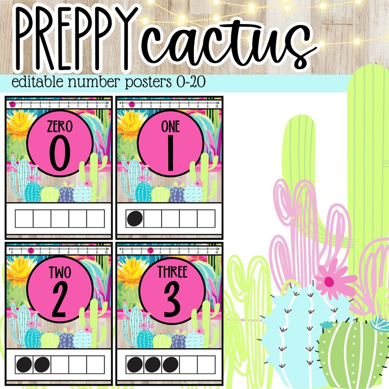 Cute Cactus Classroom Decor BUNDLE | Calm Classroom | Class Theme Easy ...