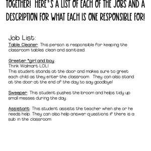 Monster Cuties Classroom Helpers/job Chart With EDITABLE Name Cards ...