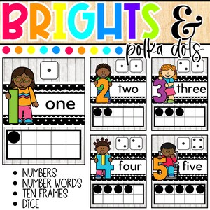BRIGHT Polka Dot EDITABLE Classroom Decor BUNDLE: 450 Pages of ...