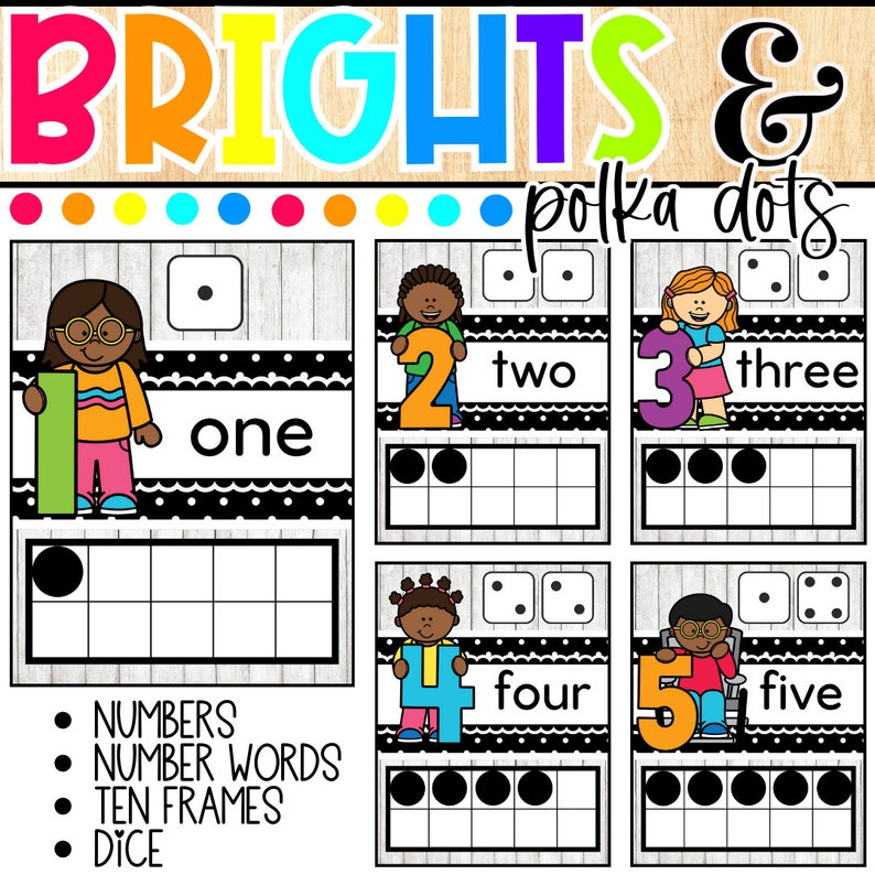 BRIGHT Polka Dot EDITABLE Classroom Decor BUNDLE: 450 Pages of ...