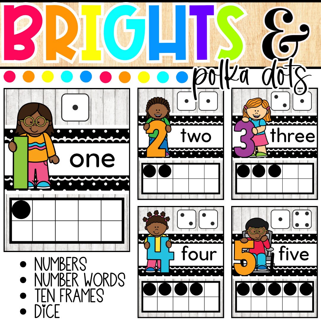 BRIGHT Polka Dot EDITABLE Classroom Decor BUNDLE: 450 Pages of ...