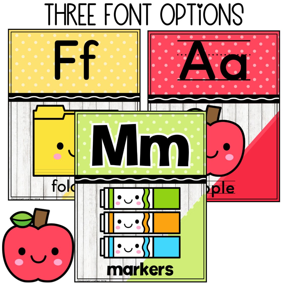 Cute Classroom Alphabet Posters-polka Dot Classroom Decor - Etsy