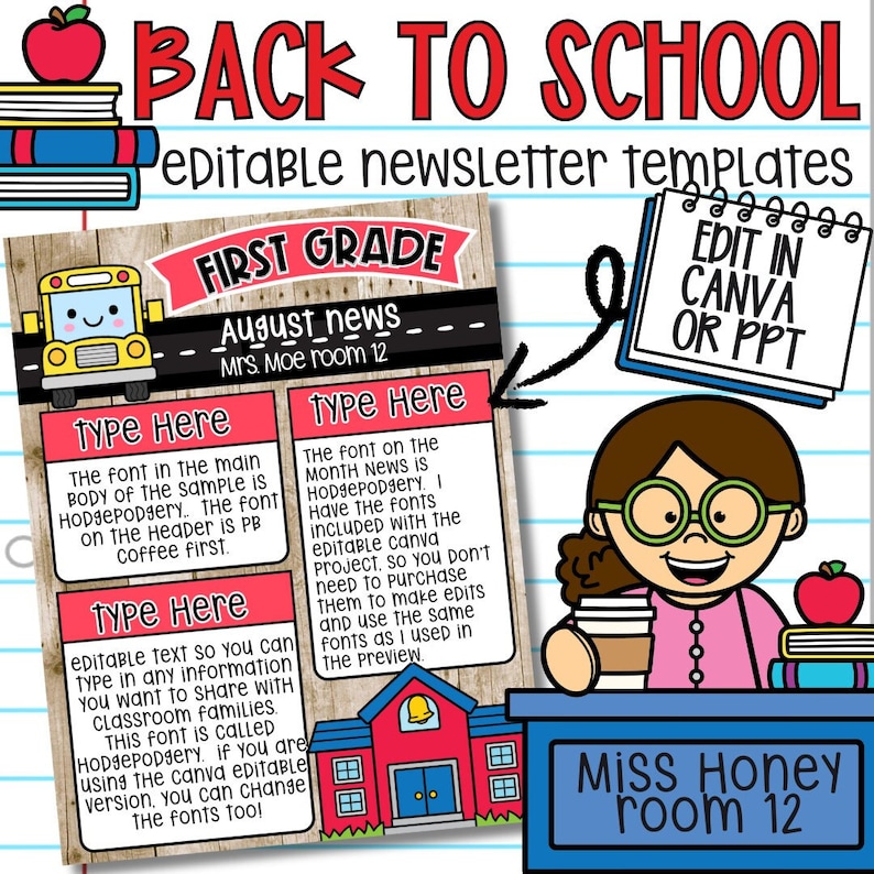 Editable Classroom Newsletters *editable in CANVA and Powerpoint - Etsy