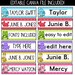 EDITABLE Name Tags Colorful With Polka Dots - Etsy
