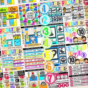 BRIGHT Polka Dot EDITABLE Classroom Decor BUNDLE: 450 Pages of ...
