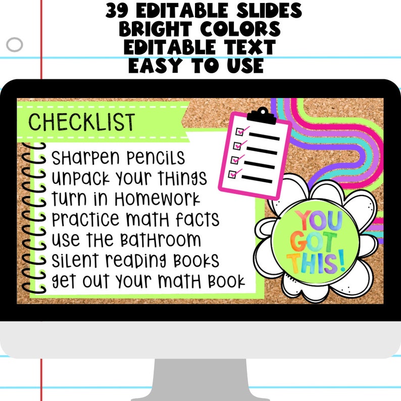 Daily Slides | Slide Templates | EDITABLE in CANVA and Google - Etsy