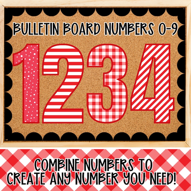 Bulletin Board Display Letters and Numbers With Pennants and Bunting ...
