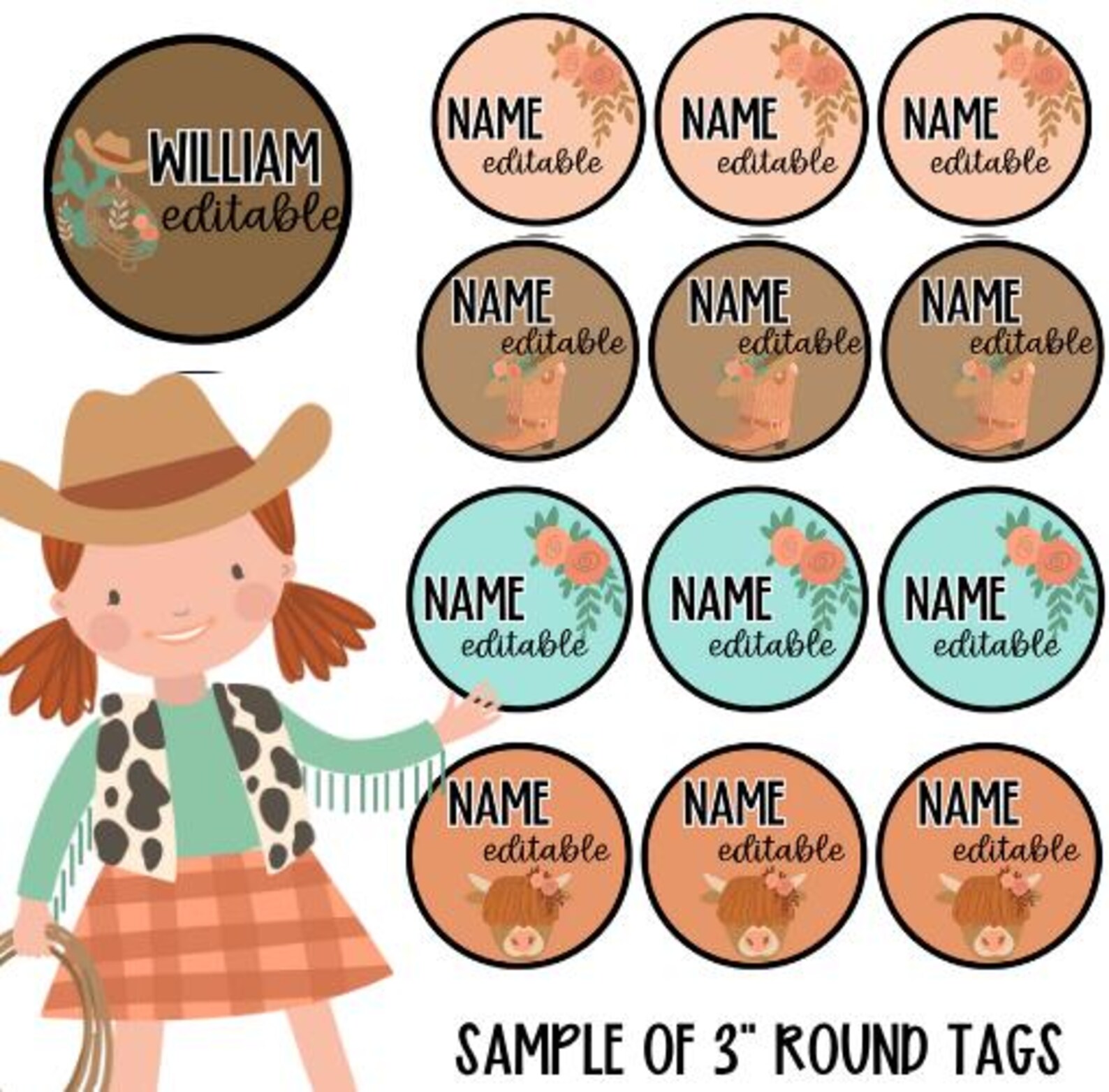 Cowboys and Cactus Western EDITABLE Decor Bundle | Build Your Own Decor ...