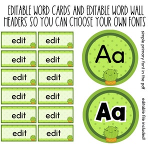 Cactus Cuties Word Wall Bulletin Board Set | EDITABLE and Ready to ...
